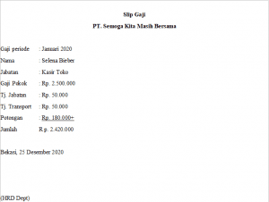 Contoh Slip Gaji, Beserta Pengertian, Fungsi dan Tips Membuatnya