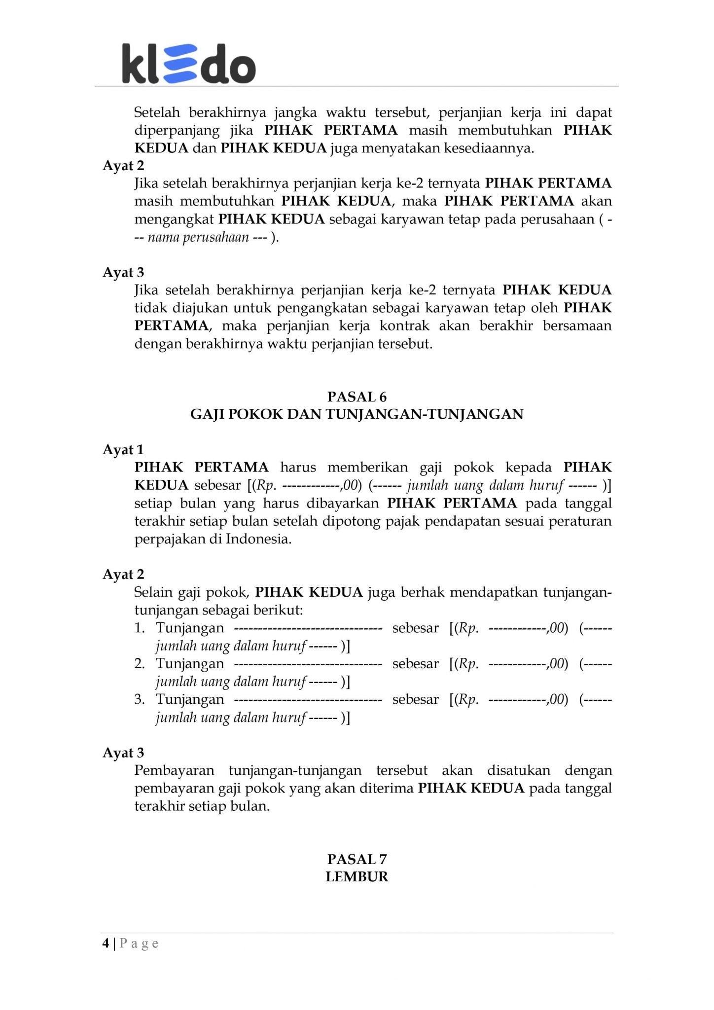 Download Contoh PKWT Gratis, Pengertian, dan Bedanya dengan PKWTT