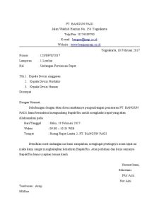 Unduh 10 Contoh Surat Undangan Rapat dan Cara Membuatnya - Gajihub Blog