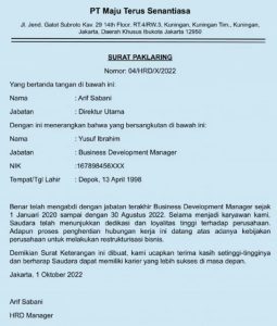 Surat Paklaring Kerja: Arti, Fungsi, Syarat hingga Templatenya