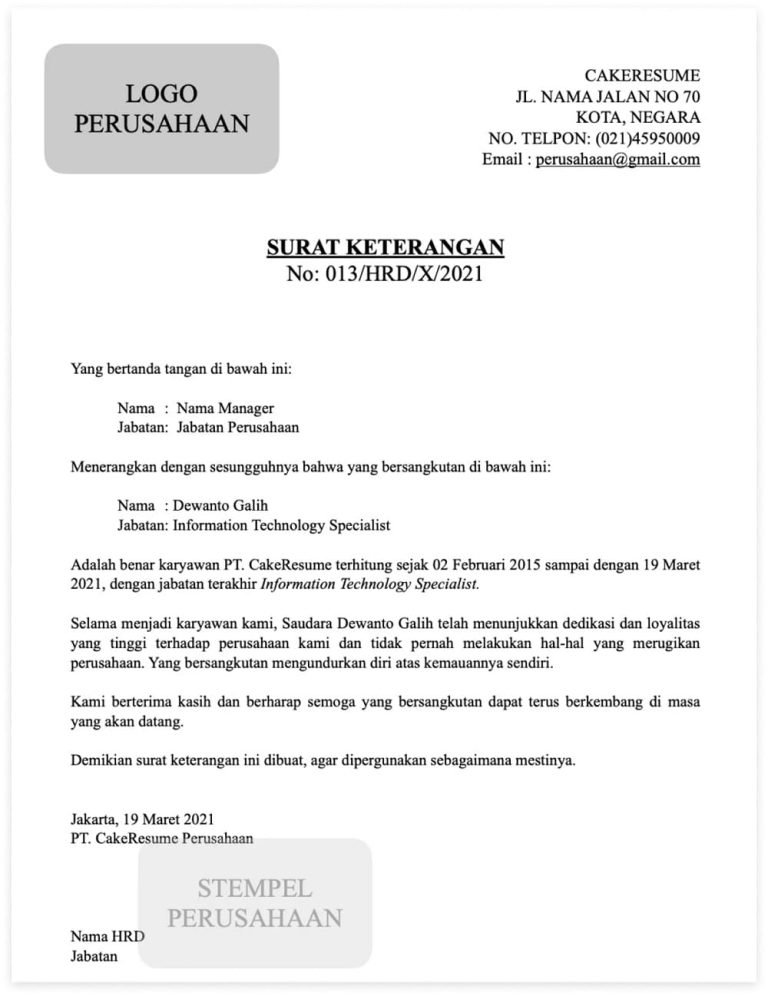 Surat Paklaring Kerja: Arti, Fungsi, Syarat hingga Templatenya ...