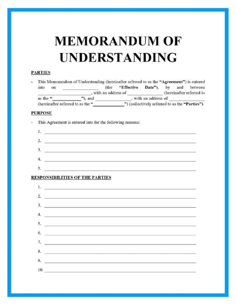 10 Contoh MoU dan Download Template Gratisnya - Gajihub Blog