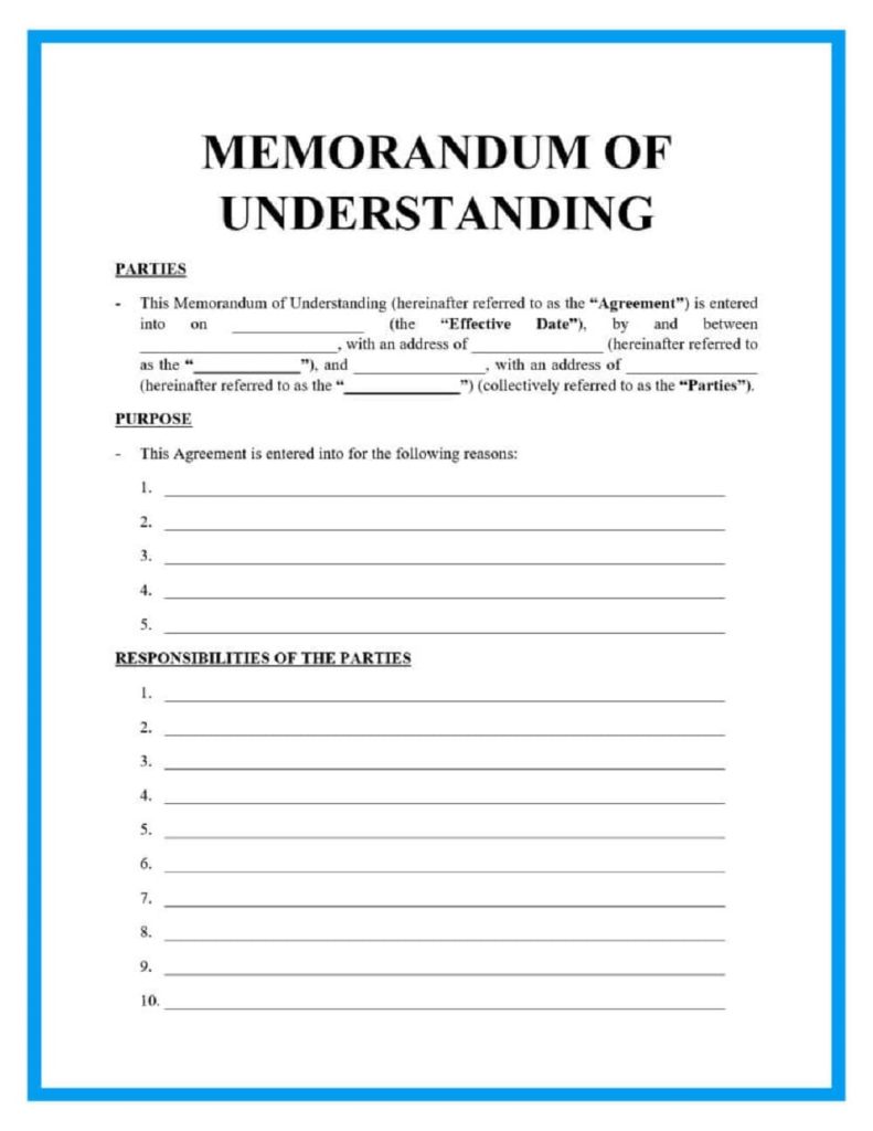 10 Contoh MoU dan Download Template Gratisnya - Gajihub Blog