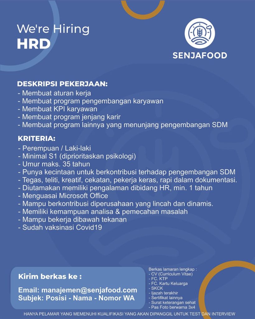 Jobdesk HRD, Syarat, Skill, Gaji, dan Contohnya