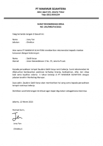 10 Contoh Surat Rekomendasi Kerja dan Template Gratisnya