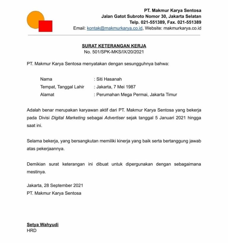 10 Contoh Surat Rekomendasi Kerja dan Template Gratisnya