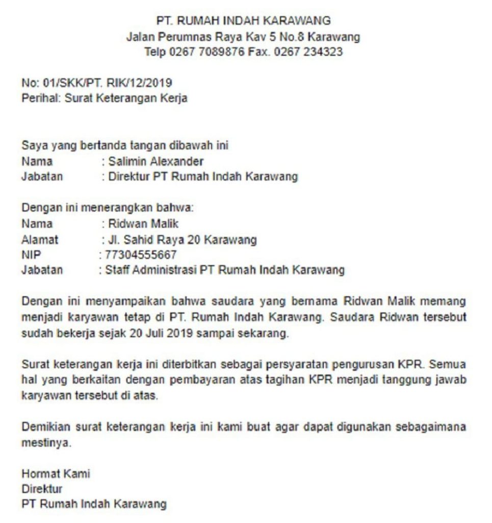 10 Contoh Surat Rekomendasi Kerja dan Template Gratisnya