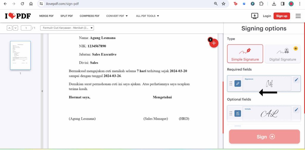 Cara Tanda Tangan PDF dengan Praktis secara Online dan Offline