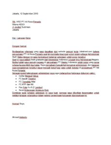 10 Contoh Surat Lamaran Kerja Word, Download di Sini