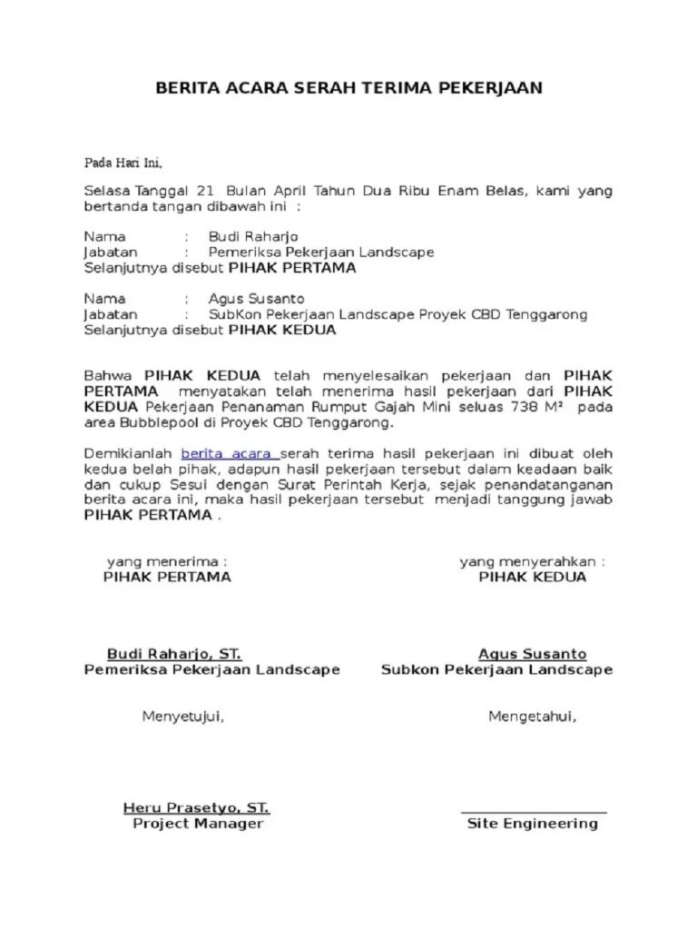 10 Contoh Handing Over Letter dan Cara Membuatnya