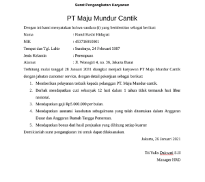 10 Contoh SK Karyawan Tetap dan Template Gratisnya