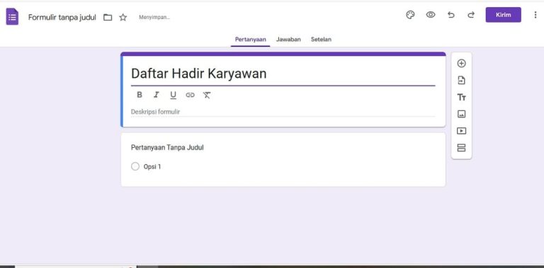Tutorial Membuat Absensi Dengan Daftar Hadir Google Form