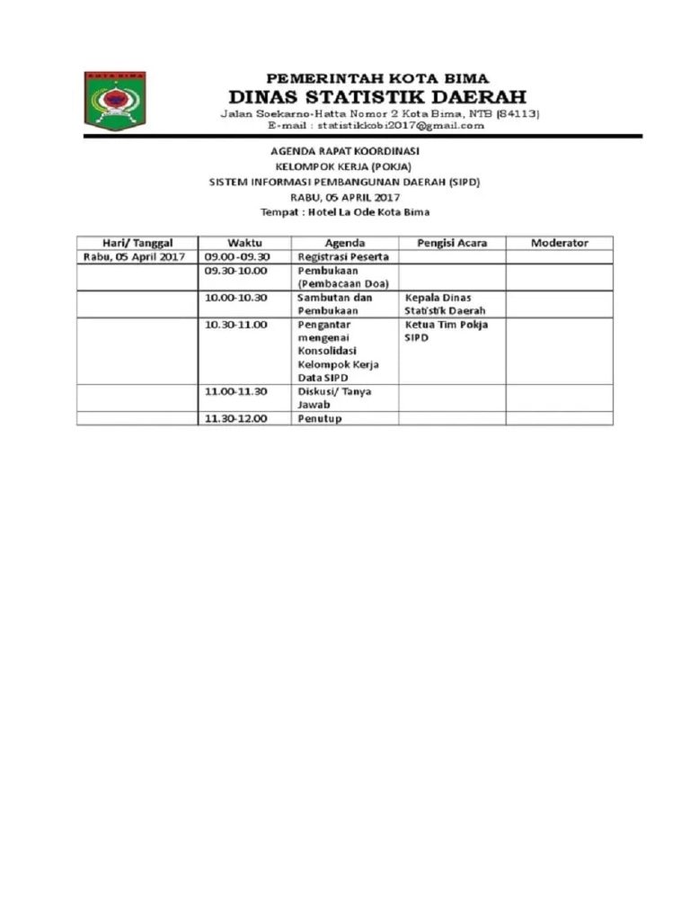 10 Contoh Agenda Rapat dan Cara Menyusunnya