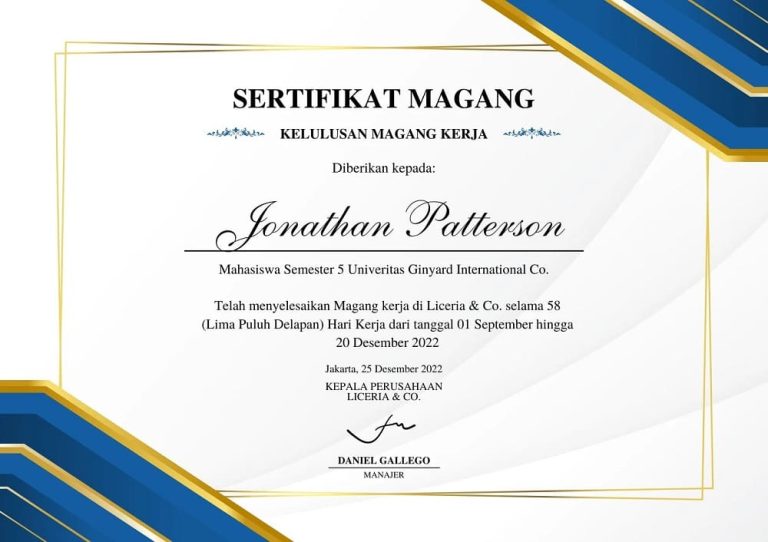 Sertifikat Magang: Pengertian, Cara Membuat, dan Contohnya Sertifikat Magang: Pengertian, Cara Membuat, dan Contohnya