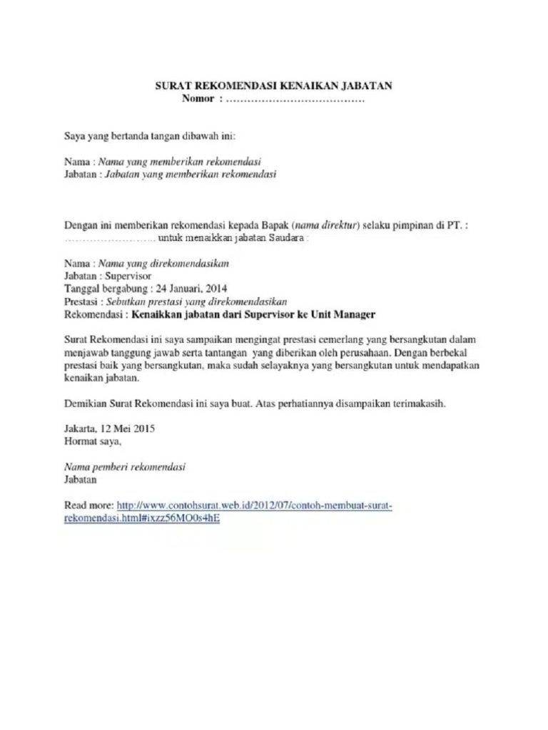 10 Contoh Surat Promosi Jabatan dan Cara Membuatnya