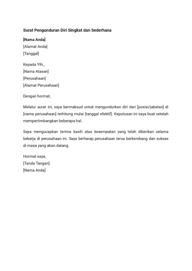 Surat Resign: Pengertian, Cara Membuat, dan Contohnya