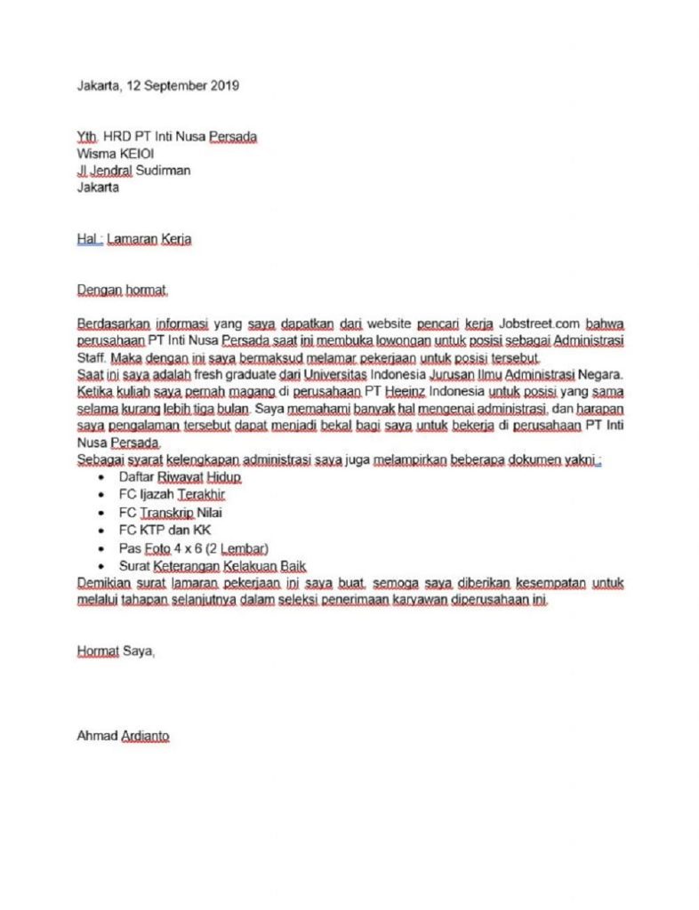 Application Letter: Pengertian, Struktur, dan Cara Membuat
