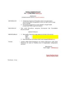 Surat Demosi Karyawan: Pengertian, Struktur dan Contohnya