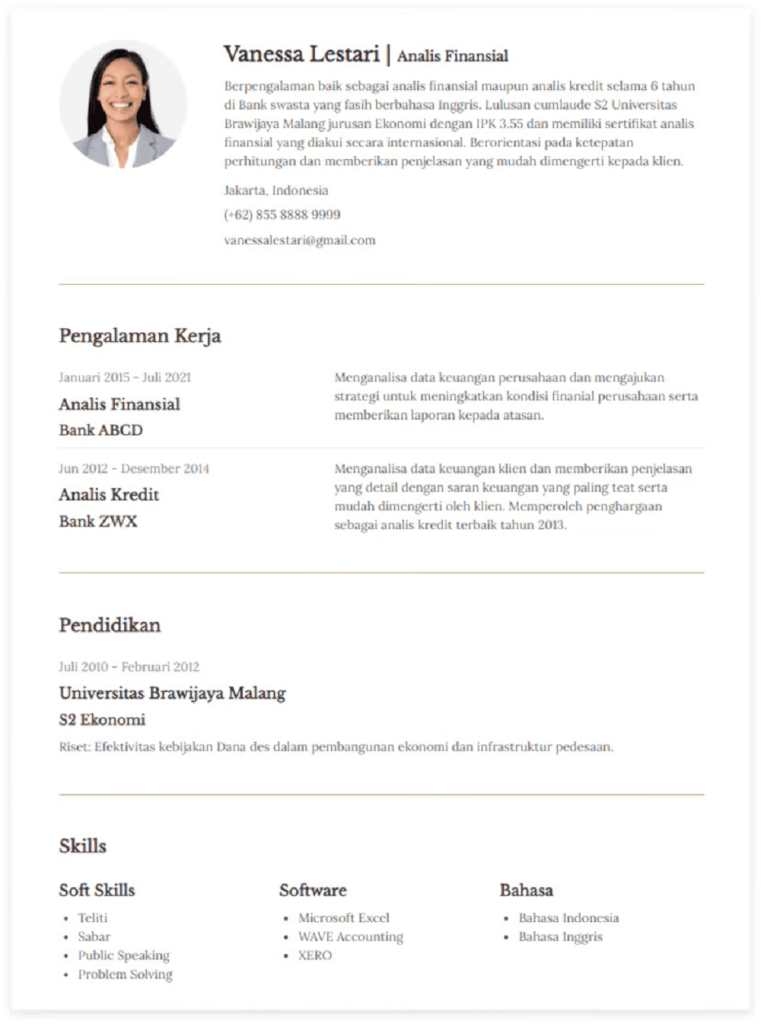 10 Contoh CV ATS dan Cara Membuatnya - Gajihub Blog