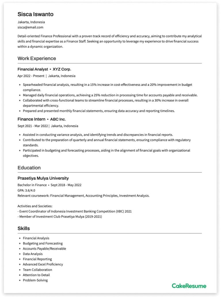 10 Contoh CV ATS dan Cara Membuatnya - Gajihub Blog