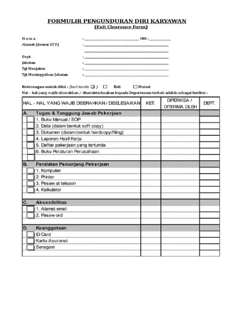 Exit Clearance: Pengertian, Prosedur, dan Contohnya - Gajihub Blog