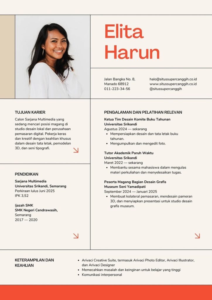 10 Contoh CV Mahasiswa dan Cara Membuatnya - Gajihub Blog
