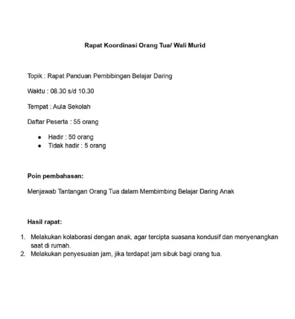 Contoh Notulen Rapat dan Cara Membuatnya - Gajihub Blog