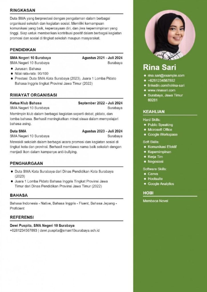 10 Contoh CV Lulusan SMA dan Tips Membuatnya - Gajihub Blog