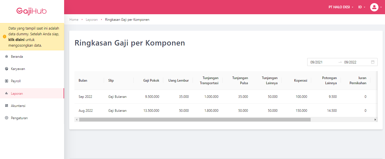 Cara Melihat Laporan Payroll di GajiHub - Software Payroll & HR Gajihub