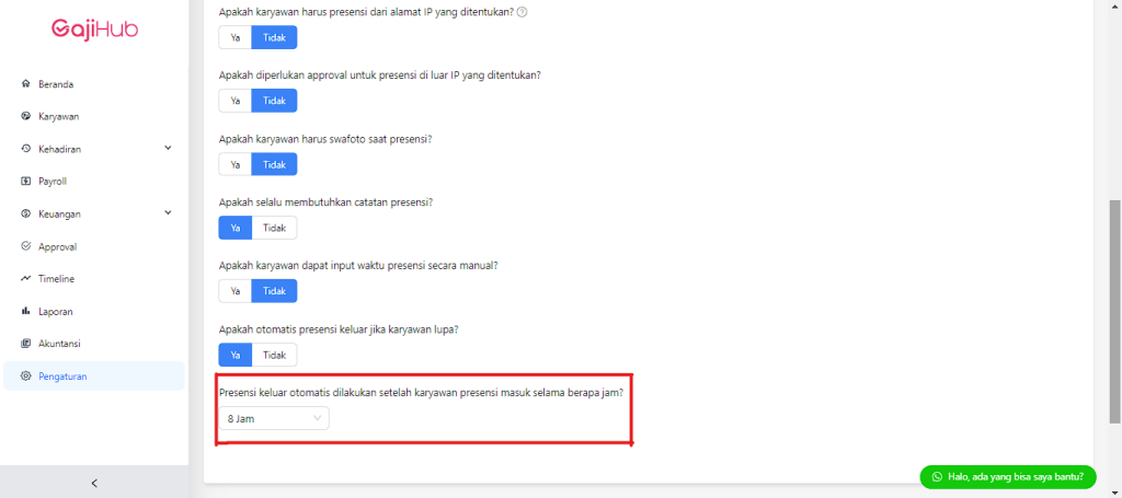Software Aplikasi Absensi Online Gratis - GajiHub