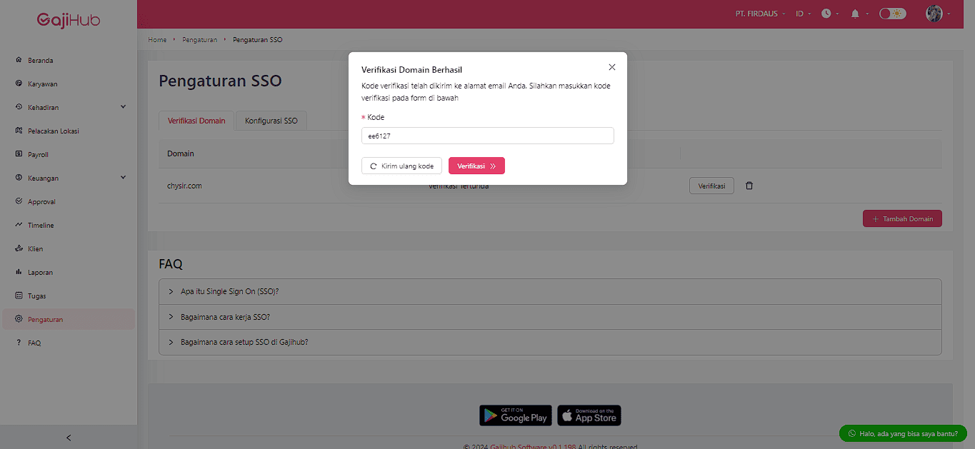 Cara Konfigurasi Login SSO Single Sign On - Software Payroll dan ...